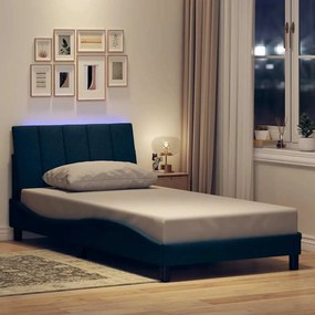Rám postele bez matrací Hanko modrá 100x200 cm textil 3310446