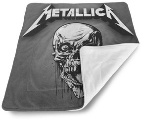 Sablio Deka pro miminko METALLICA Lebka Šedá - 80x100 cm