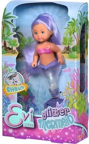 SIMBA Panenka Evička Mořská víla / 14 cm / třpytivá ploutev / 3 barvy