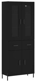 Skříň highboard černá 69,5 x 34 x 180 cm kompozitní dřevo - Default Title