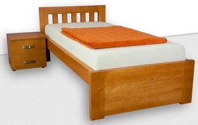 Krajča Jednolůžková postel z masivu Mája 120 x 200 cm Povrchová úprava: Barevný lak RAL, Druh dřeva: Borovice