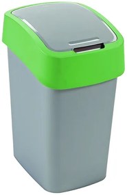 CURVER FLIP BIN 25L Odpadkový koš 47 x 26 x 34 cm stříbrná/zelená 02171-P80