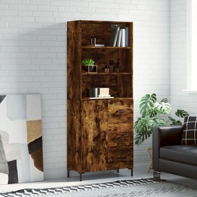 vidaXL Skříň highboard 69,5 x 34 x 180 cm kompozitní dřevo [3189452] Barva: kouřový dub