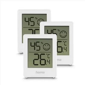 Hama Cres digitální teploměr/vlhkoměr bílá / 3 ks v balení