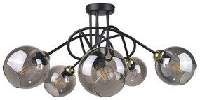 Keter Lighting Přisazený lustr RIN 5xE27/60W/230V černá/zlatá NA0240