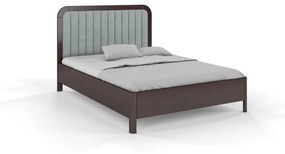 Šedo-hnědá dvoulůžková postel z bukového dřeva 160x200 cm Modena – Skandica
