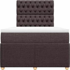 Box spring postel s matrací tmavě hnědá 120x200 cm textil 3292033