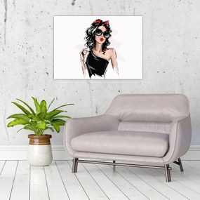 Skleněný obraz - Fashion woman (70x50 cm)