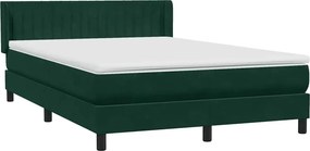 Box spring postel s matrací tmavě zelená 160x220 cm samet 3318330