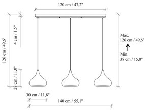 Lustr na lanku MUBA 3xE27/40W/230V černá