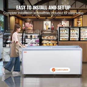 567 L Komerční zmrzlinová vitrína Gelato Dipping Mraznička