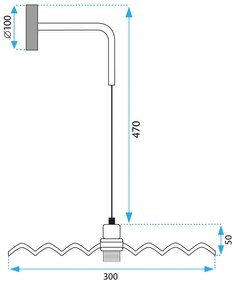 Toolight Nástěnné svítidlo APP1356-1W OLD GOLD 30 cm