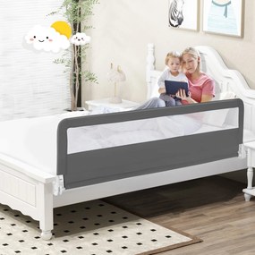Costway 180 cm dlouhá skládací tyč na postel s bezpečnostními popruhy 180°