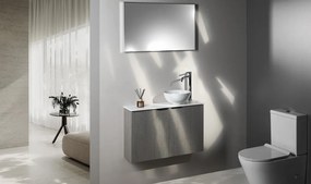 Sapho Latus X koupelnová skříňka 80 x 54,5 x 22 cm s odkládací plochou pravá dub sherwood hnědá LT110-SET05