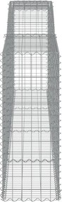 Klenutý gabionový koš 400 x 50 x 120/140 cm pozinkované železo 153536