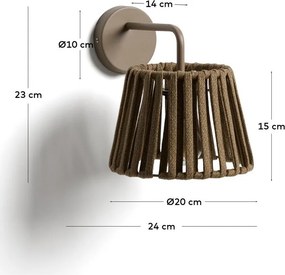 LED nástěnné solární venkovní svítidlo (výška 23 cm) Aldet – Kave Home