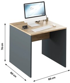Kondela Psací stůl, grafit / dub artisan, RIOMA NEW TYP 17
