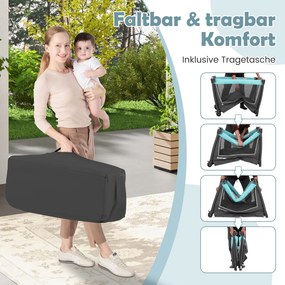 Costway 5 in 1 Skládací dětská postýlka s odnímatelnou korbičkou