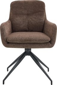 Jídelní židle Pickett látka – hnědá