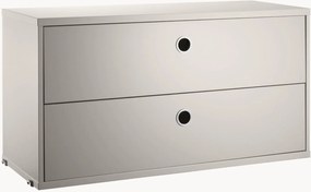 Skříňka do modulárního regálového systému se zásuvkami String System
