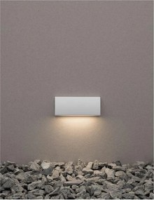 NV 9018061 Venkovní nástěnné svítidlo LIV bílý litý hliník a skleněný difuzor LED 3.5W 3000K 200-240V 120st. IP54 - NOVA LUCE