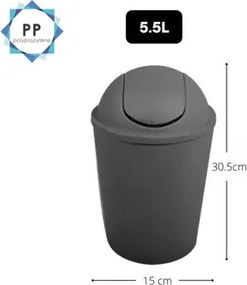 MSV AKO výklopný koš 5.5 L šedý / plast / doprodej