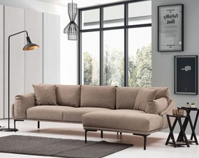 Hanah Home Rohová pohovka LEO hnědá pravá 560ARE1177