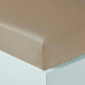 Luxusní saténové prostěradlo Tencel™ – nugátová: 90x200cm