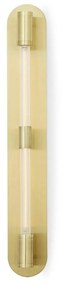 Nástěnné svítidlo Liberty Double, zlatá barva, 2 světla, výška 83 cm