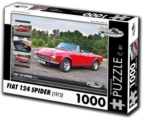 Retro-auta puzzle č. 81 fiat 124 spider (1973) 1000 dílků