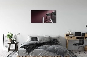 Obraz na skle Maroon bílé víno 100x50 cm