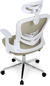 Ergonomická kancelářská židle EMILIE - béžová síťovina