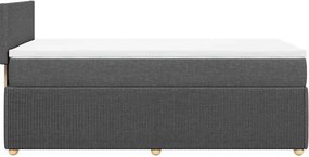 Box spring postel s matrací tmavě šedá 90x190 cm textil 3289605