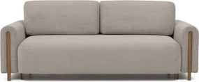 Světle hnědá manšestrová rozkládací/s úložným prostorem pohovka 244 cm Arcadova – ELTAP