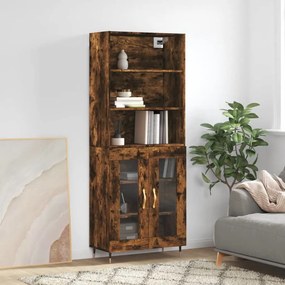 vidaXL Skříň highboard 69,5 x 34 x 180 cm kompozitní dřevo [3189293] Barva: kouřový dub