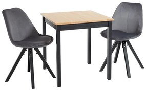 Bonami Sada 2 tmavě šedých jídelních židlí Essentials Dima