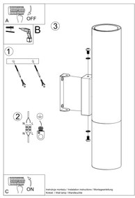 Nástěnné svítidlo Loopez, 1x černé kovové stínítko, ch
