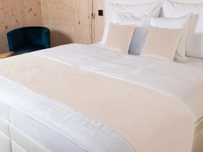 Biante Sametový přehoz/běhoun na postel Velvet Premium SVP-020 Béžový 50x260 cm