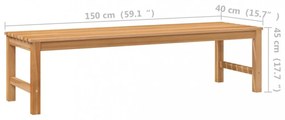 Zahradní lavice teak Dekorhome 150 cm