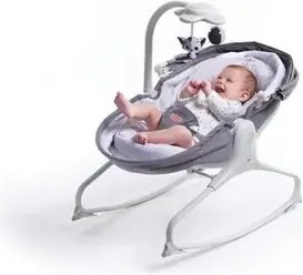 Tiny Love Lehátko 3v1 Cozy Rocker Heather Grey / od narození do 9 kg