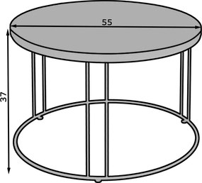 ADRK Furniture Konferenční stolek NOEL