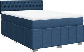 Box spring postel s matrací modrá 160x200 cm textil 3287132
