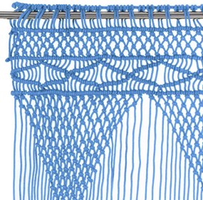 Macramé závěs modrý 140 x 240 cm bavlna 323990