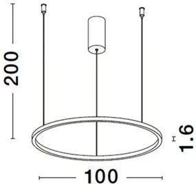 LED lustr Tarquin 100 bílé