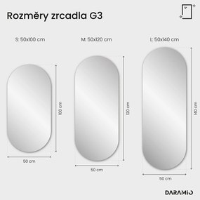 Atypické zrcadlo do koupelny s LED osvětlením G3