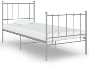 Rám postele šedý kov 100 x 200 cm,  324951 HangarStore.cz