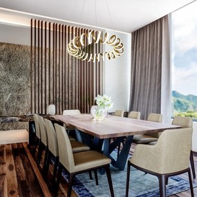 LED závěsné svítidlo ve zlaté barvě ø 55 cm Curl – Trio