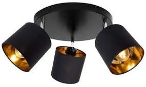 Vkusná černo-zlatá stropní lampa GAMA