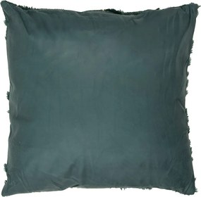 Tmavě zelený dekorační vánoční polštář se stromky – 45*45*4 cm