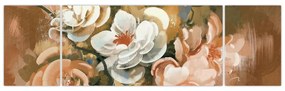 Obraz - Malovaná kytice květin (170x50 cm)